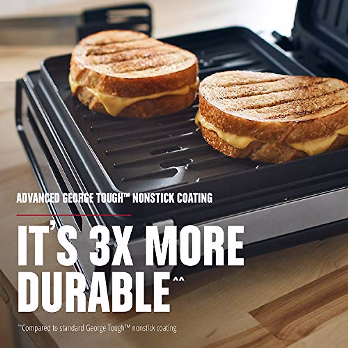 George Foreman Contact Smokeless Select a Temp. Grill, Family Size (4-6 Servings)