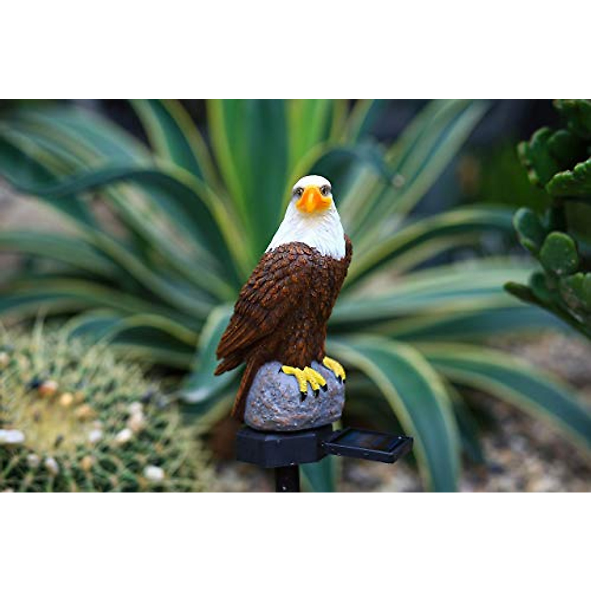 CHUANGFENG Eagle Figurine Garden Solar Stake Light Solar Eagle Lights Outdoor Decorative Bright Light Eagle Statue for Garden, Lawn,Patio,Yard Decoration