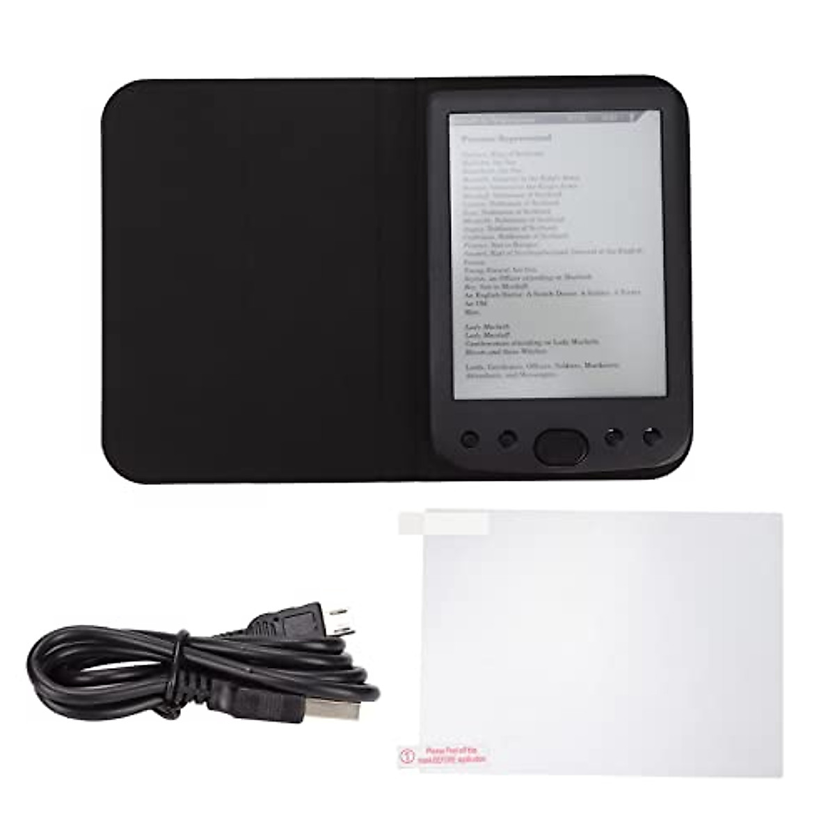 NestNiche 6in 800x600 HD Ink Screen E Reader 8GB 512MB ABS Ebook Reader with Protective Case Film for Reading