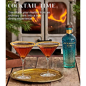 LUNA & MANTHA Martini Glasses | Set of 4 | 10oz | Hand-Blown Crystal Large Martini Glass Set | Elegant Cocktail Glasses for Bar, Whiskey, Gin, Tequila | Goblet Gift Set for Birthday, Housewarming