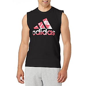 adidas Mens Americana Cotton Graphic Tank Black Medium/Tall