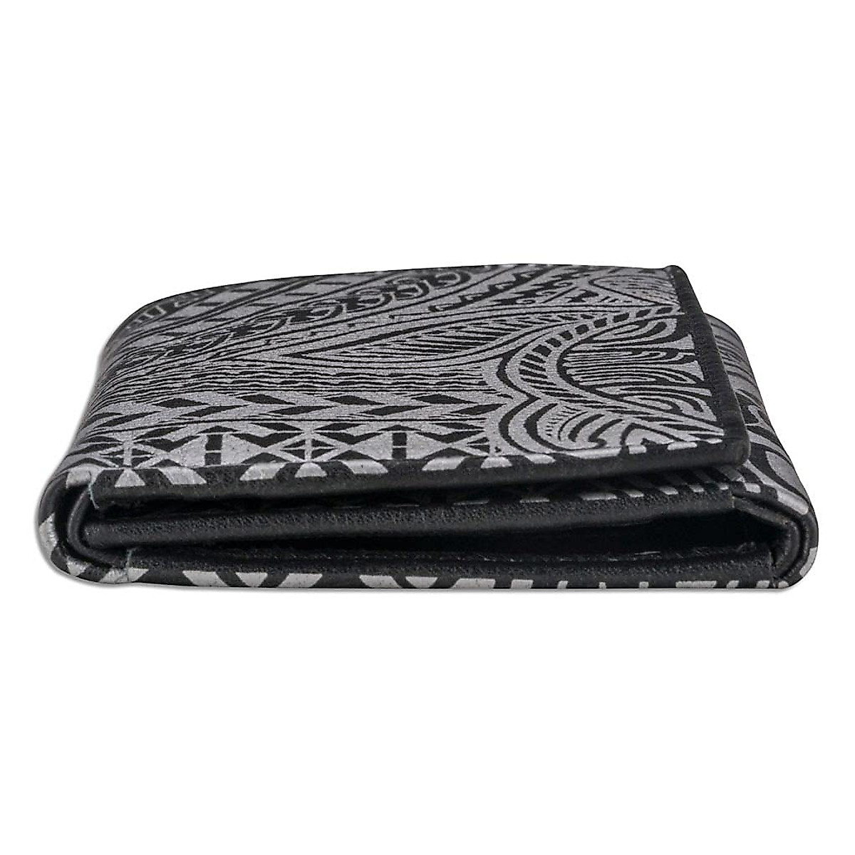 Hawaiian Turtle Tattoo Trifold Wallet, Genuine Leather, "Ohana" Tattoo art by Samson Harp (Black) from NAKOA