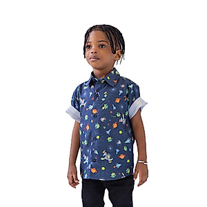 Disney Pixar Toy Story Buzz Lightyear Little Boys Button Down Dress Shirt 6