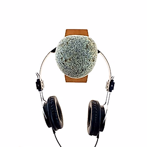 Sea Stones Coast Hook - Coat Hook - Hand Selected, Natural Stone Wall Hook with Elegant Wooden Backplate - Hang Your Coats, Towels, Robes & More with Both Indoors & Outdoor Uses (3 Pack, Cherry)