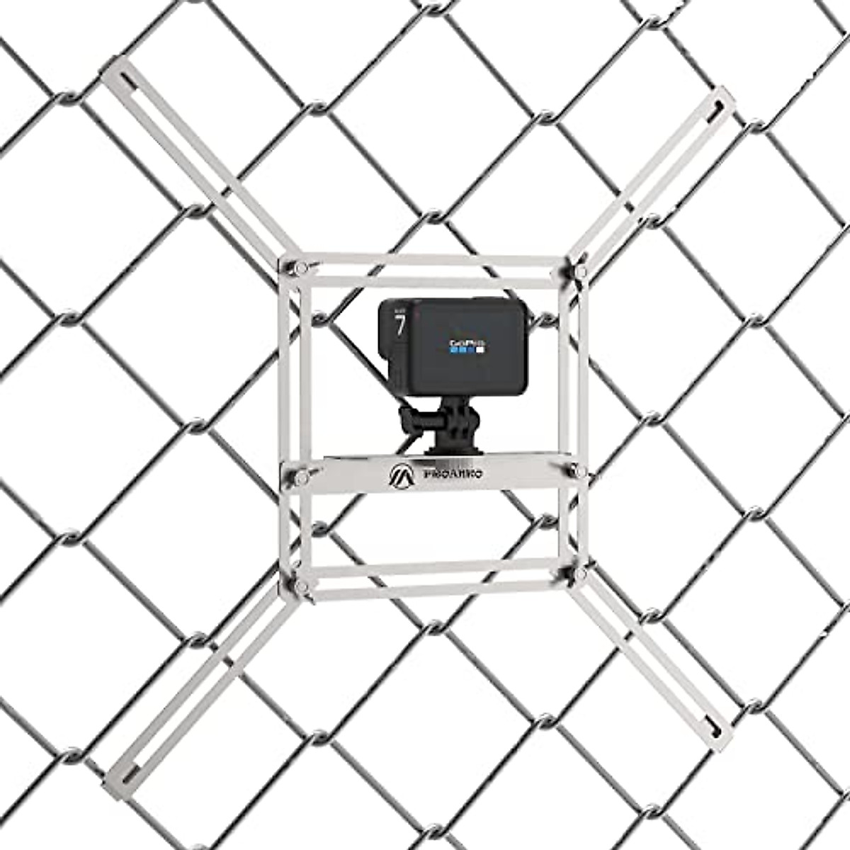 Action Camera Fence Mount Metal Camera Fence Mount for GoPro iPhone, Mevo Start, Phones, to a Chain Link Fence for Recording Baseball/Softball (Mini)