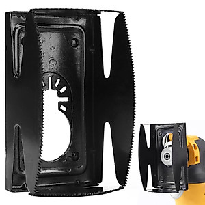 Square Slot Cutter, Stainless Steel Cut Outs, Outlet Square Slot Cutter Box for Oscillating Power Multi-Tools to Cut-in Single Gang Wall Boxes, One Step in Place Slot Cutter for Drywall, Wood