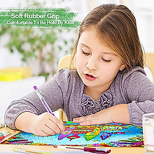 Glitter Gel Pens, Glitter Pen with Case for Adults Coloring Books, 160 Pack Artist Colored Gel Markers with 40% More Ink for Drawing Scraobooking Writing Doodling