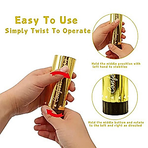 Confetti Poppers Cannons for Wedding Birthday Graduation Baby Shower Anniversary Christmas New Year's Kids Fun Party Supplies Decorations and Favors (Gold)