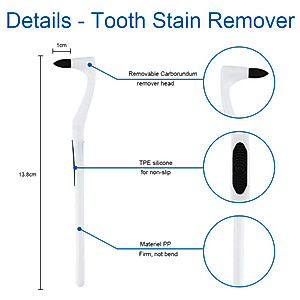 Tooth Stain Remover, Dental Plaque Tool, Tartar Eraser Polisher, Professional Teeth Whitening Polishing Cleaning Kit, Home Calculus Removal Effectively, NOT Electric Cleaner Brush/Dentist