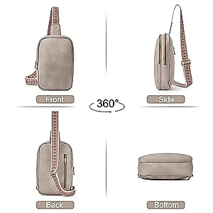 CLUCI Crossbody Bags for Women Sling Bag for Women Men Leather Large Cross Body Bag for Woman Sling Backpack Crossbody Backpack for Travel Hiking Outing
