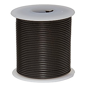 Remington Industries 30PTFESTRBLA100 30 AWG Gauge Stranded Hook Up Wire, 100 feet Length, Black, 0.0100" Diameter, PTFE, 600 Volts