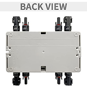 Solar Disconnect Switch 64Amp 1000V DC Isolator with Solar Connector IP66 Waterproof PV Array Disconnect Switch 4P Solar Combiner Box for RV Boat Off/On Grid Solar System