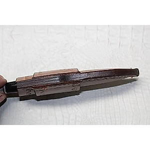 CARL THOMAS LEATHERS Crossdraw knife sheath. quality leather quality stitching. fix blade Nylon stitching. may defeat a 103. Knife holder.