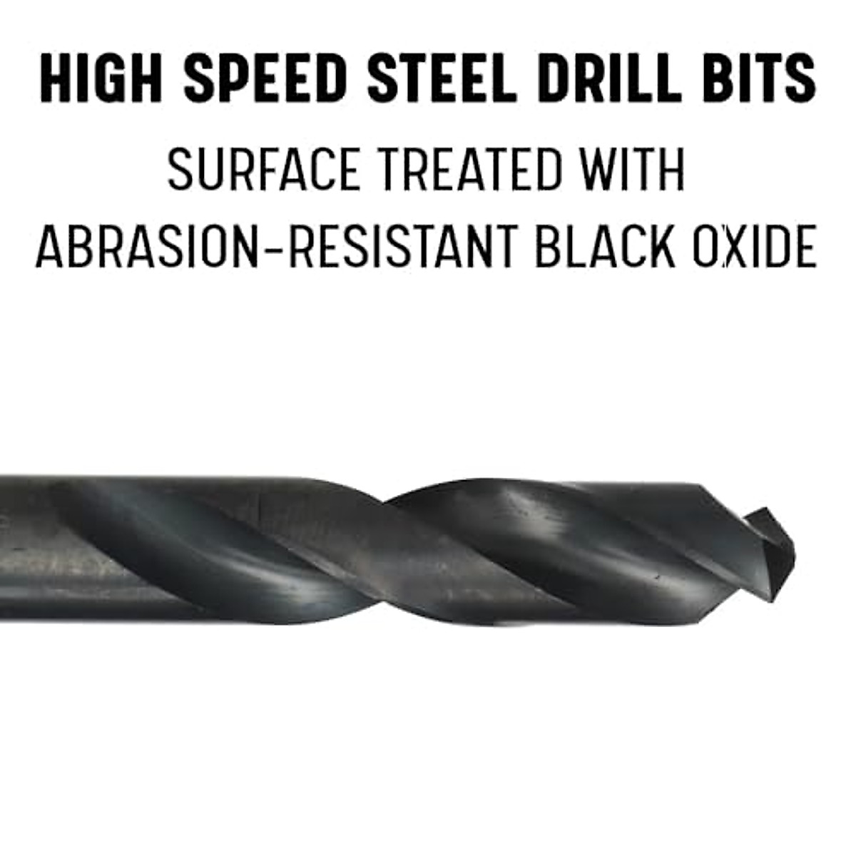 Drill America 60 Piece High Speed Steel Screw Machine (Stub) Drill Bit Set (Wire Sizes: #1 - #60), DWDST Series