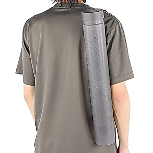 Zerodis Telescoping Drafting Tube, Plastic Circular Poster Tube with Strap Matte Texture Storage Tube Expands for Posters, Artwork and Drawings(Grey)