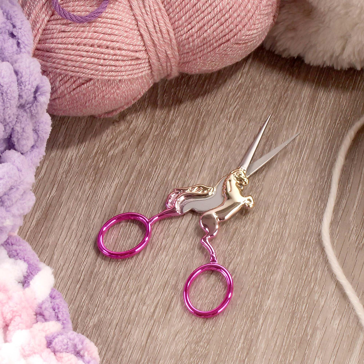 Unicorn Embroidery Craft Stainless Steel Scissors - Gradient - 1 Pair
