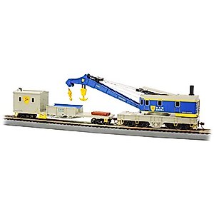 Bachmann Trains - 250-Ton Steam Crane & Boom Tender -Delaware & Hudson - HO Scale
