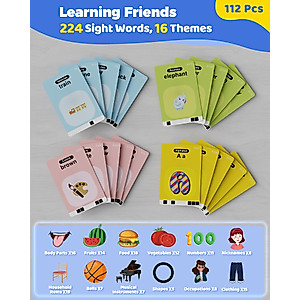 KOKODI Toddler Toys - Talking Flash Cards for Boys 2 3 4 5 Year Old Birthday Gifts, Autism Speech Therapy Toys for Autistic Children, Learning Toys with 224 Sight Words for Kids, Montessori Toys