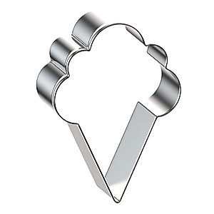 Ice Cream Cone Cookie Cutter Set in Assorted Large Sizes - 5", 4", 3", 2" - 4 Piece - Stainless Steel