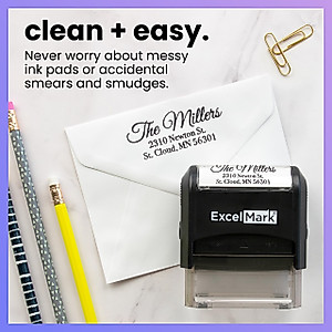 Custom Stamp - Return Address Stamp - Self Inking Stamp Design 4