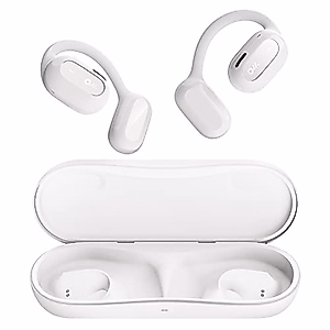 Oladance Open Ear Headphones Bluetooth 5.2 Wireless Earbuds for Android & iPhone, Open Ear Earbuds with Dual 16.5mm Dynamic Drivers, Up to 94 Hours Playtime Waterproof Sport Earbuds -Cloud White