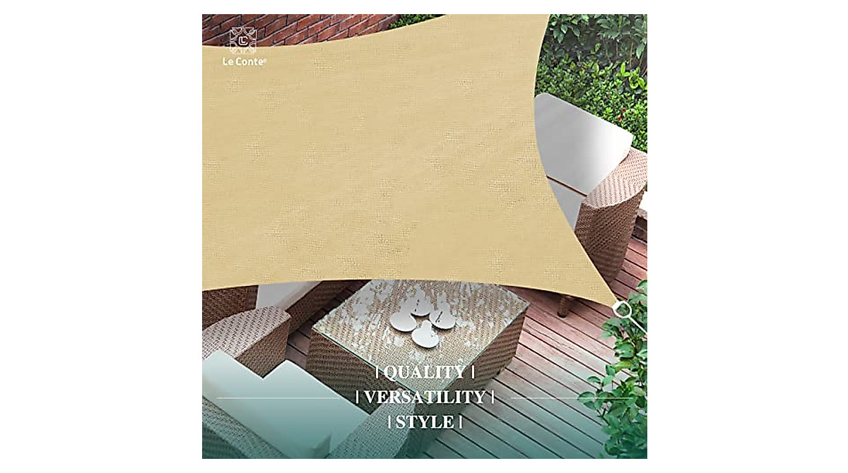 Le Conte Sun Shade Sail 10'x10' Square Canopy Sun Shade UV Block for ...
