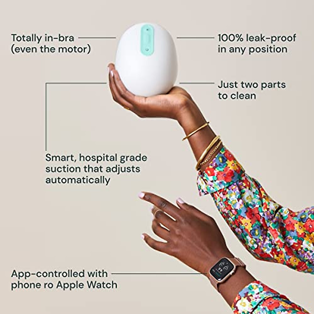 Willow Pump Wearable Double Electric Breast Pump | Willow® 3.0 Smart, Discreet, Hands Free Breast Pump | The Only Leak Proof Wearable Pump