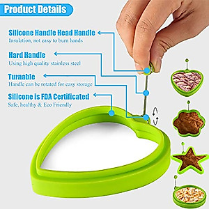 Silicone Egg Ring,Non Stick Egg Cooking Rings,Egg Mcmuffins Mold,Perfect Fried Egg Mold for Frying Eggs,Pancake and Omelet (Multicolor-Ring)