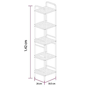 Art & Home 5-Tier Chrome Plated Steel Storage Shelf