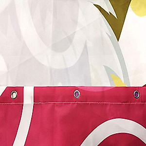 DeeCabin Beach Shower Curtain with Flamingo, Blue Teal Sea Pink Flamingo Bath Curtain Tropical Theme Nautical Ocean Shower Curtain Set with Hooks, 70X70IN (Blue, 70X70)