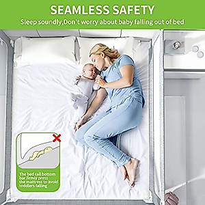 Sephyroth Bed Rails for Toddlers, Upgrade Height Adjustable Baby Bed Rail Guard Specially Designed for Twin, Full, Queen, King Size - Safety Bed Guard Rails for Kids 1 Side:59"(L) ×27"(H)