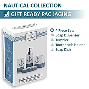 Nautical Wall Decor Set and Bathroom Accessories