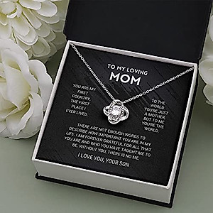Mom - You're The World - Necklace Gift from Son Standard Box