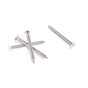 Venforze White Head Wood Screws, 100 PCS #6X1-1/2" Stainless Steel Phillips Flat Head,Stainless Steel 304 Screw,Home Screw Kit