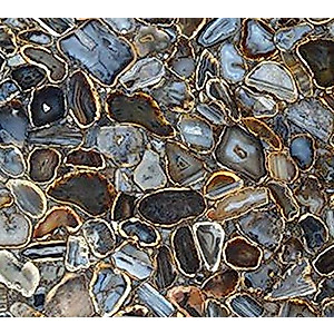 36" x 12" Mix Multi Colour Agate Table Top Rectangular Table, Center Table, Coffee Table, Patio Table, Hallway Table, Living Room Furniture