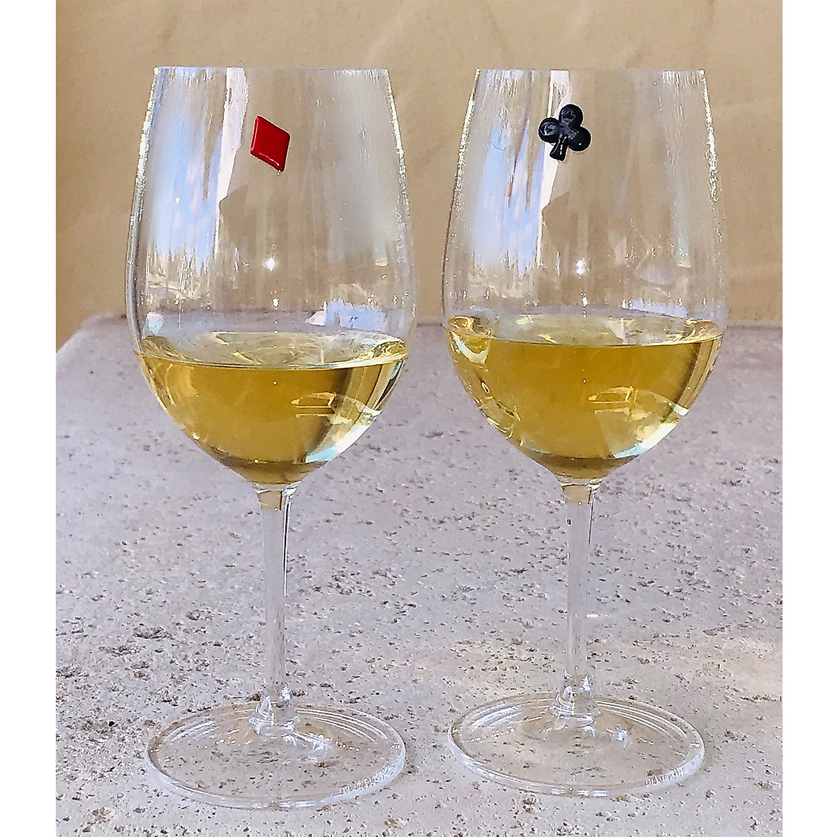 Simply Charmed Casino Wine Glass Charms - Magnetic Drink Markers for Stemless or Regular Glasses Set of 6