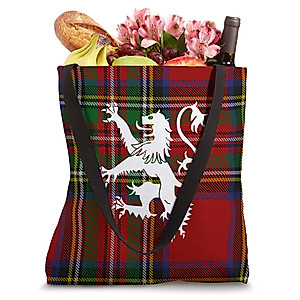 Scottish Tartan Red Plaid Scotland Lion Royal Stewart Clan Tote Bag