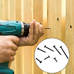 YOUYIDUN - 220 Pieces Black Wood Screws Assortment Kit, Phillips Drive Truss Head Flat Head Self-Tapping Screws, Carbon Steel Screws for Wood, M3.5 x (16/20/25/30/35/40/50) mm