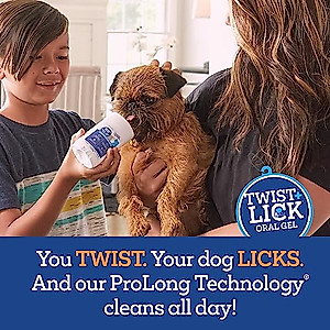 Twist + Lick Oral Gel for Dogs | Continuously Cleans Teeth and Freshens Breath for 24 Hours | Dog Toothpaste |Tasty Chicken Flavor |Dental Care for Dogs | Ditch The Toothbrush