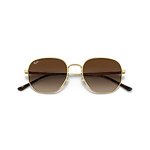 Ray-Ban RB3682 Square Sunglasses, Gold/Gradient Brown, 51 mm