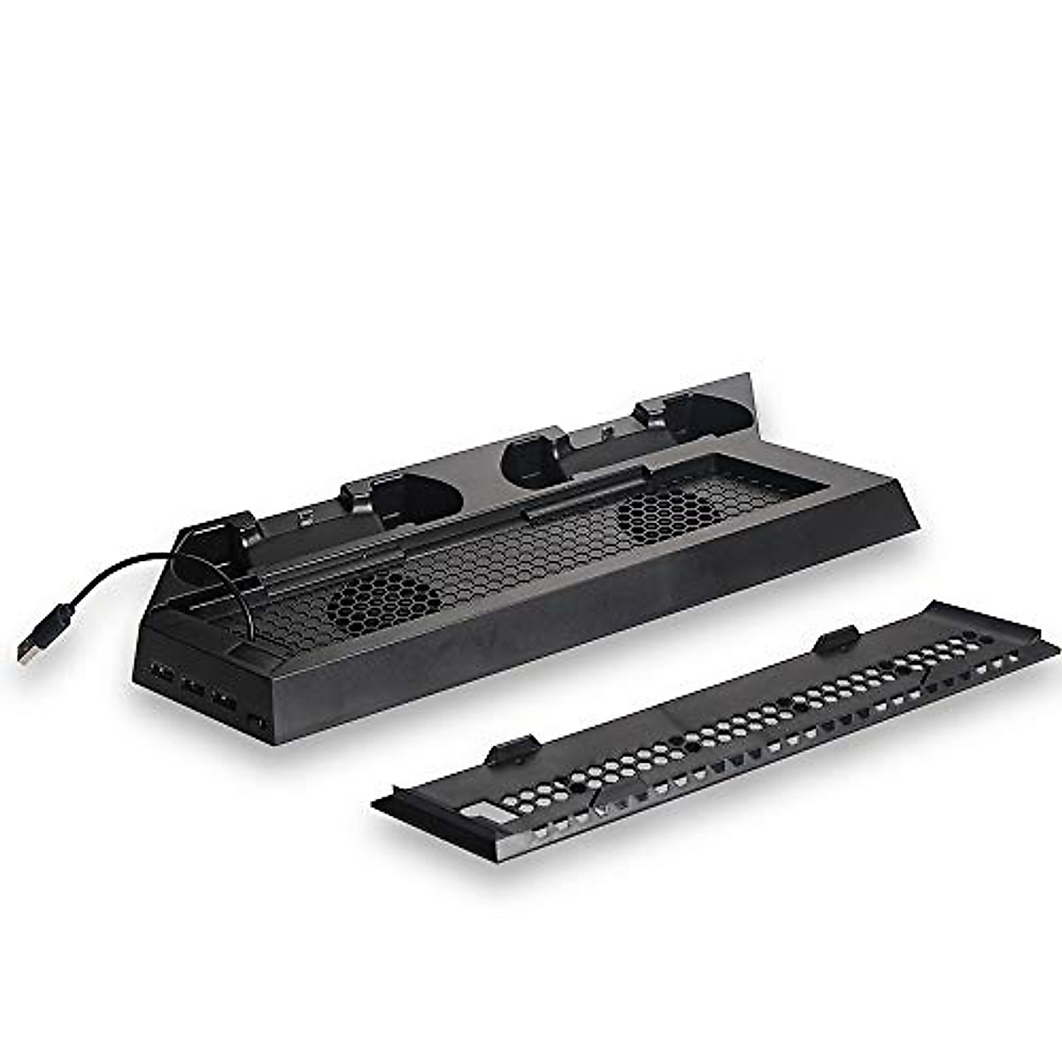YICANG Vertical Stand with Cooling Fan Controller Charging Station for PS4 /PS4 Slim