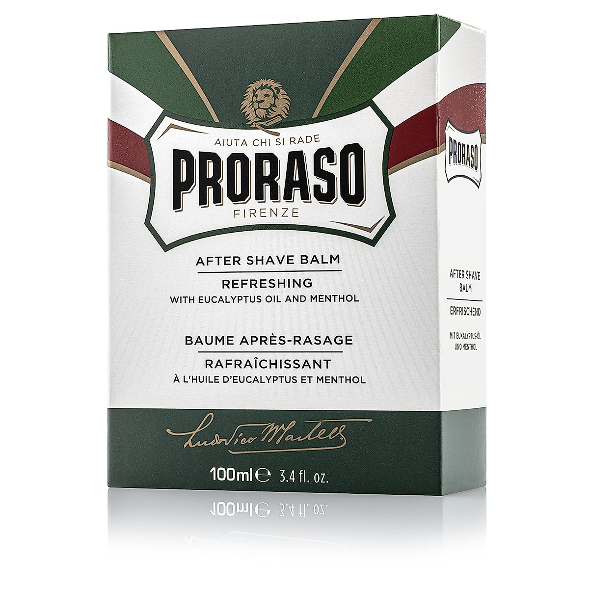 Proraso After Shave Balm for Men, Refreshing and Toning Moisturizer with Menthol and Eucalyptus Oil, 3.4 Fl Oz
