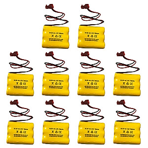 3.6V 700mAh NiCd Exit Sign Battery Replacement Emergency Lighting (10 Pack) S/L 026-148 SL026148 BT-905 P-P504 BT-800