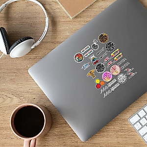 20 Pcs Stickers Pack Rip Laptop Curl Waterproof Aesthetic Vinyl Colorful Bumper Car Bike Water Bottle Luggage Guitar Skateboard