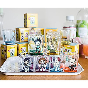 JUST FUNKY My Hero Academia 2-Ounce Square Shot Glass Blind Pack | One Random