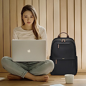 GOLF SUPAGS Laptop Backpack for Women Work Travel Backpacks Computer Bag Casual Daypack Fits 14 Inch Notebook (Black)