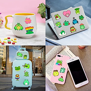 Frog Temporary Tattoos Birthday Themed Party Supplies Decorations Favors Cute Stickers Tattoo 8 Sheets 96 PCS Gifts for Kids Girls Boys Decor Class School Reward Carnival Christmas