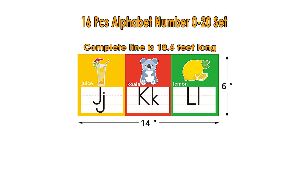 Alphabet & Number Line Bulletin Board Set for Classrooms & Homeschools