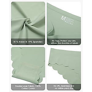 LEVAO Seamless Underwear for Women No Show Ice Silk Bikini Breathable Hipster Wavy Sides Invisibles Panties 7 Pack S-XXL