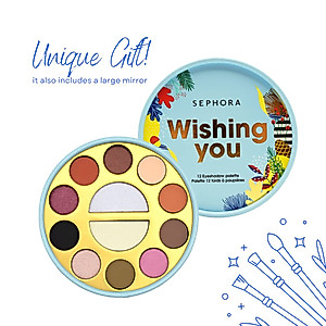 SEPHORA Collection Wishing You 12 Pan Eyeshadow Palette - Easy-to-wear Pigmented Shades, Powder